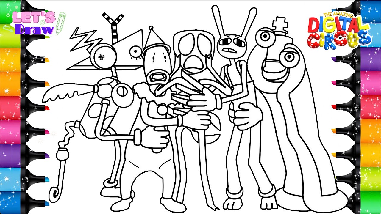 The Amazing Digital Circus || How to Color ALL CHARACTERS from digital ...