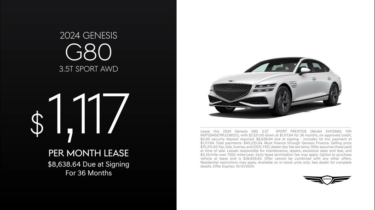 Genesis G80 10/17/2024 4449372 - YouTube