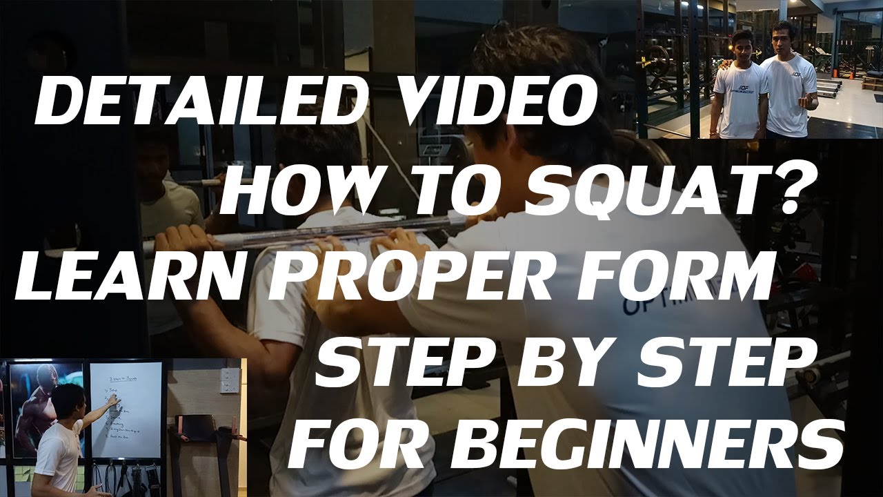 HOW TO SQUAT? FOR BEGINNERS [STEP BY STEP] - YouTube