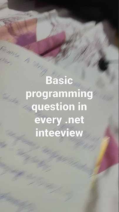 Programming interview question on every .net interview basic screening #dotnet#microsoft - YouTube