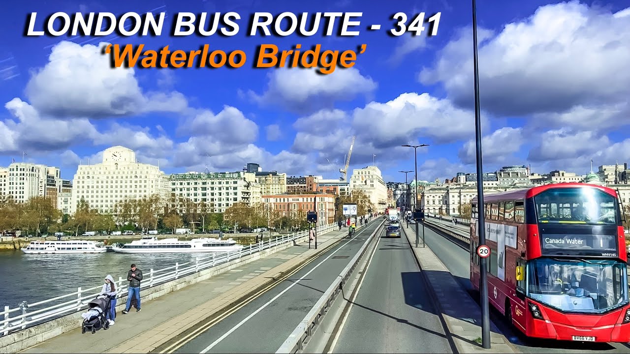 London Bus Rides 🇬🇧 Route 341 🚍 Waterloo Station To Meridian Water ...
