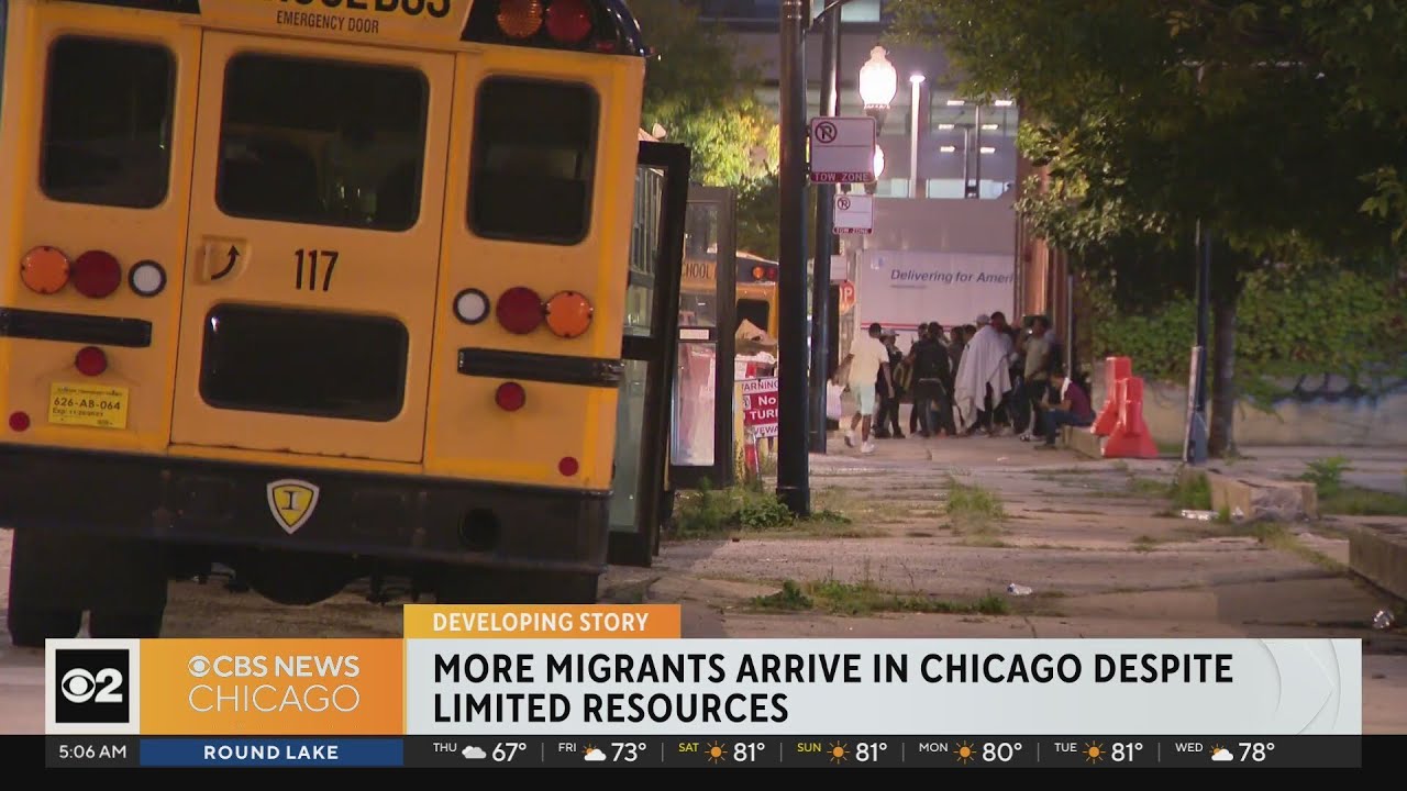 More migrants arrive in Chicago despite limited resources - YouTube