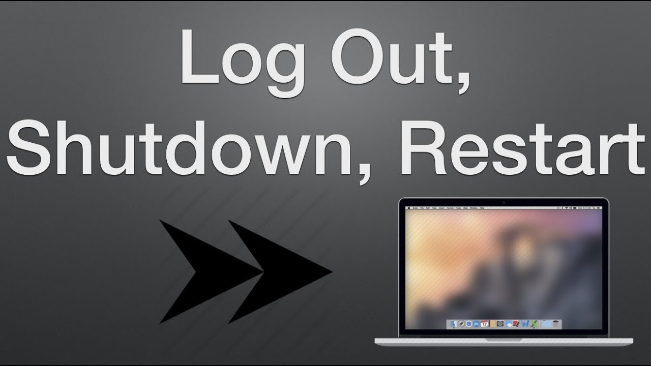 How to Immediately Log Out, Shutdown, or Restart a Mac - YouTube