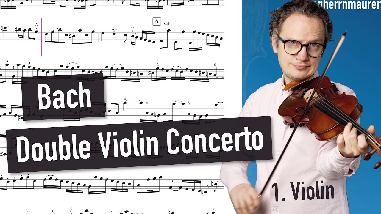 Bach Double Violin Concerto 1. Violin -NEW 2022- - YouTube