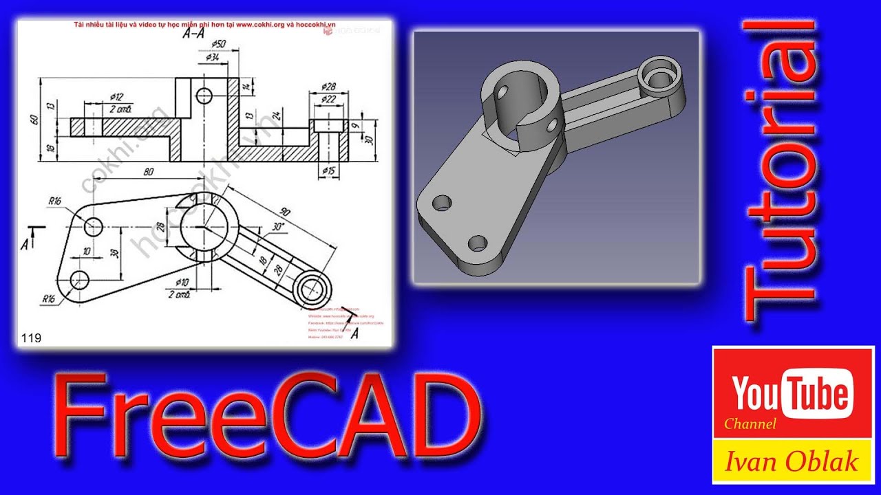 FreeCAD - Modeling - Tutorial - Model 0145 - YouTube