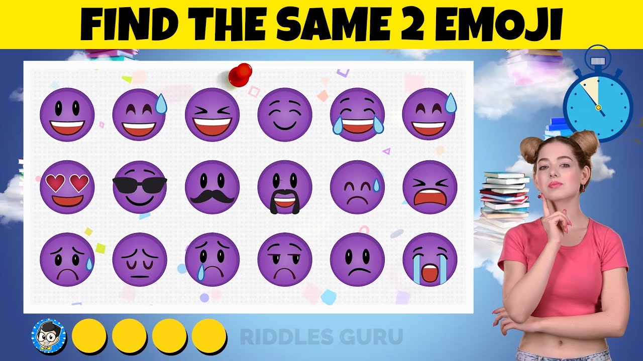 FIND THE SAME 2 EMOJI RIDDLES TO HACK YOUR BRAIN 🤓 - YouTube