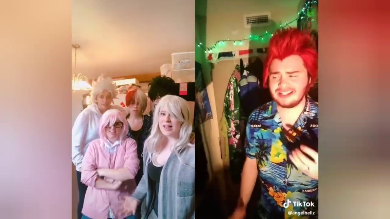(reports) todoroki family mha/bhna cosplay tik tok - YouTube