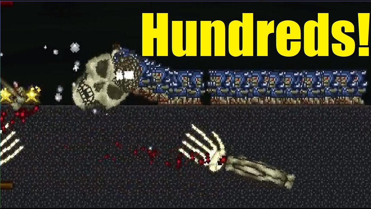 Terraria HUNDREDS of Armored Skeletons Vs Skeletron 1.4.4 Smash Bros ...