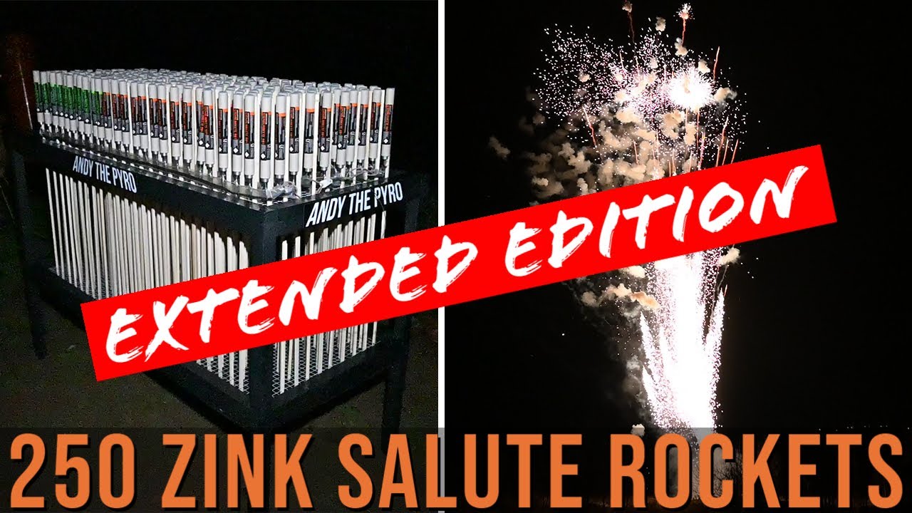 250 FIREWORK Salute Rockets all at once [EXTENDED EDITION] - YouTube