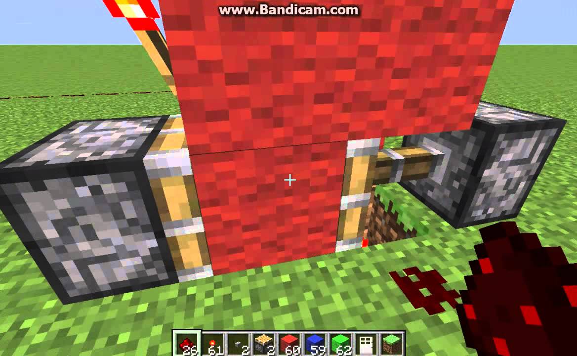 Minecraft How To Use Buttons As Levers *EASY* Bud Switch. - YouTube