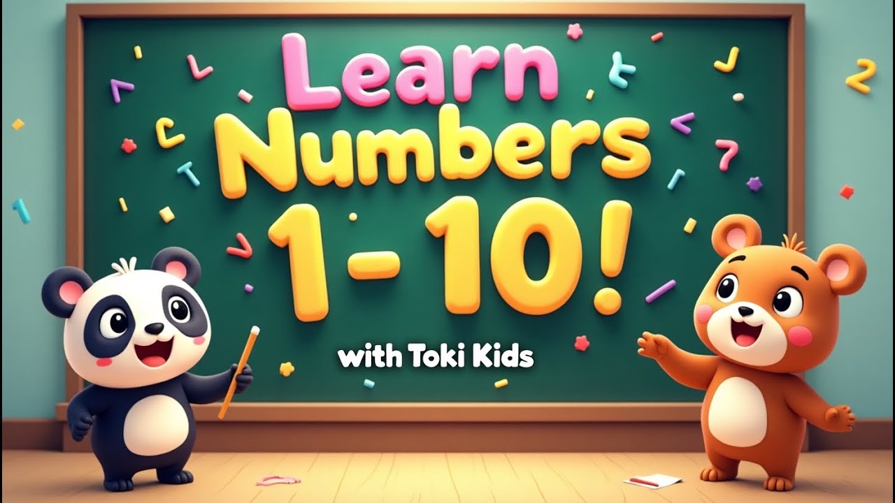 [3D] Study Numbers 1 to 10 for Kids | Counting Song & Dance with Toki ...