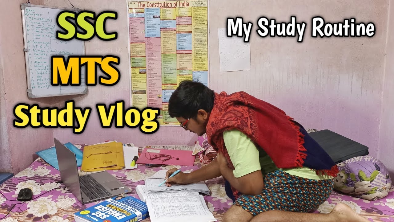 SSC Aspirant's Study Vlog*SSC MTS Study Vlog*SSC MTS Preparation Vlog ...