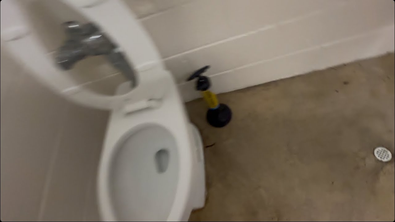 There Was A Pogo Stick Plunger In This Restroom - YouTube