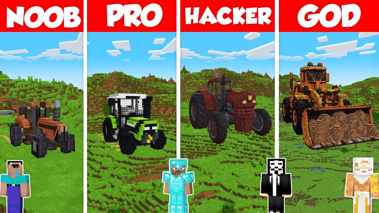 Tractor Car Build Battle Challenge - Noob vs Pro vs Hacker vs God ...