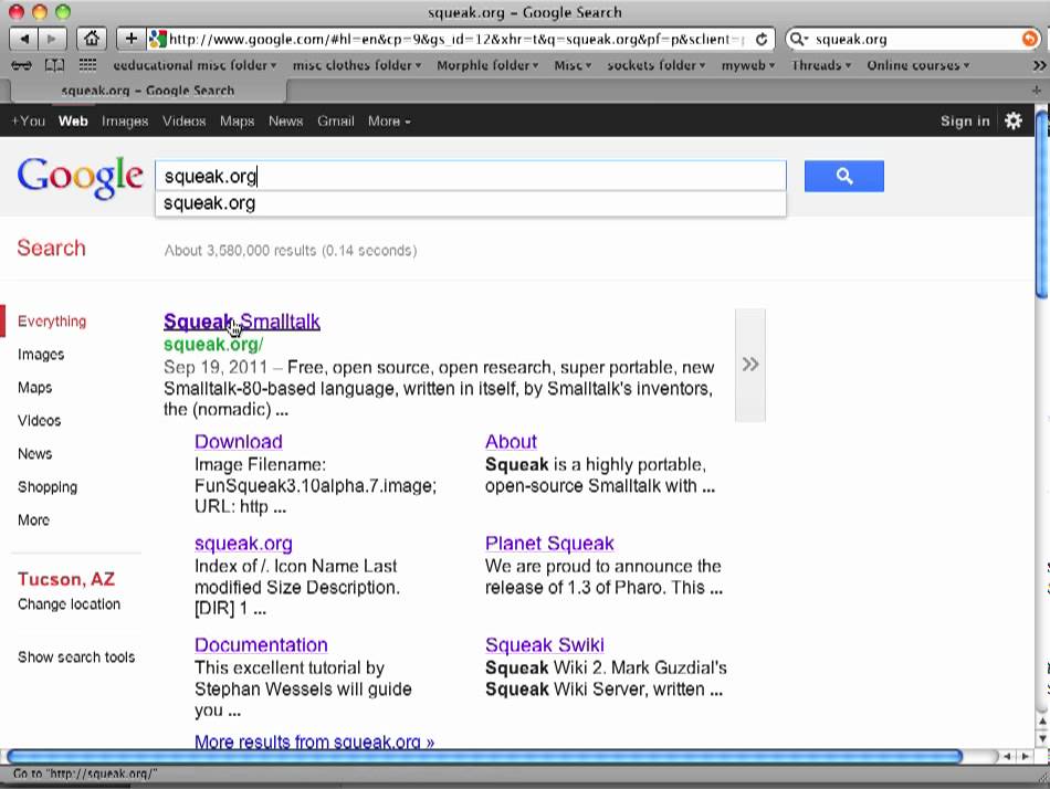 Squeak Smalltalk Tutorial Downloading Squeak 0001mov Youtube