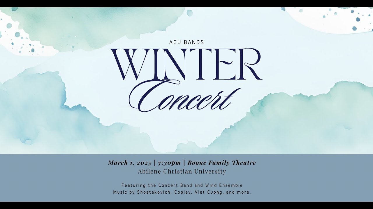 ACU Bands Winter Concert - YouTube