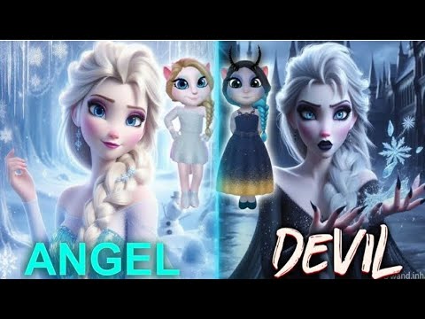My talking Angela 2 || Angel Elsa VS Devil Elsa 🙀 👿 || cosplay - YouTube