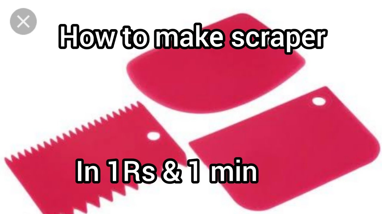 How to make cake scraper at home // in just 1 min & in 1rs - YouTube