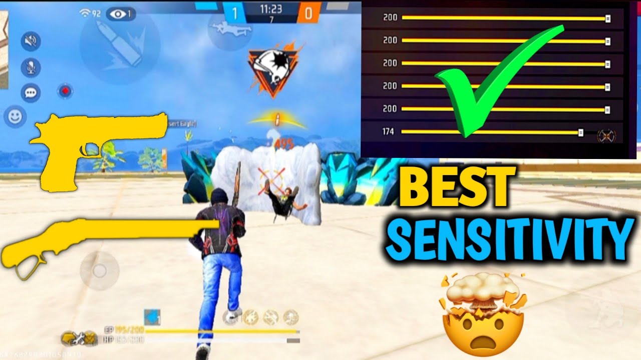 2024 BEST SENSITIVITY ?? FREE FIRE ONE TAP SENSITIVITY 🔥 (M1887+DESERT ...