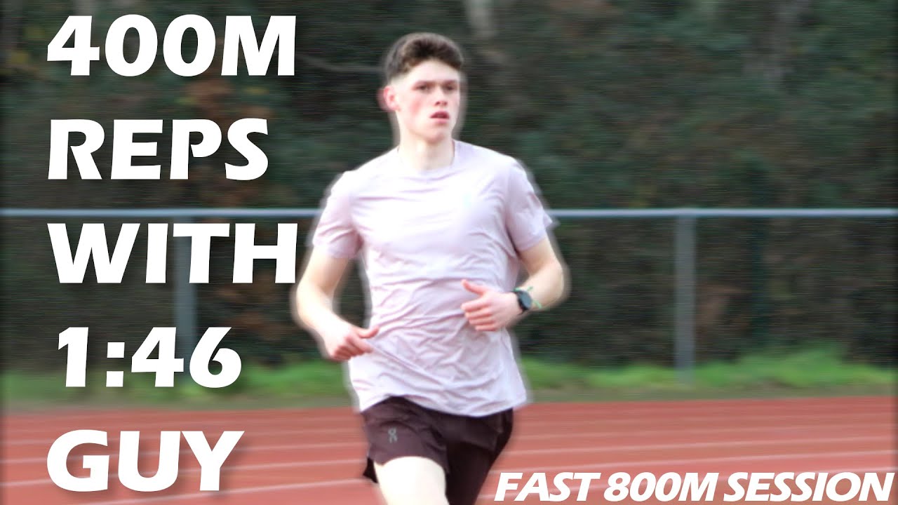 Training session as a 1:46 800m guy | 400m repeats - YouTube