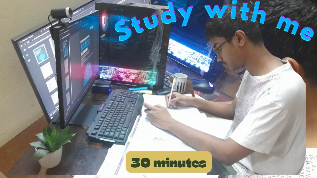 real time study with me! | 25 minute study session with music - YouTube