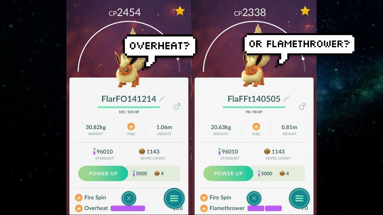 Flareon...Overheat or Flamethrower? - YouTube