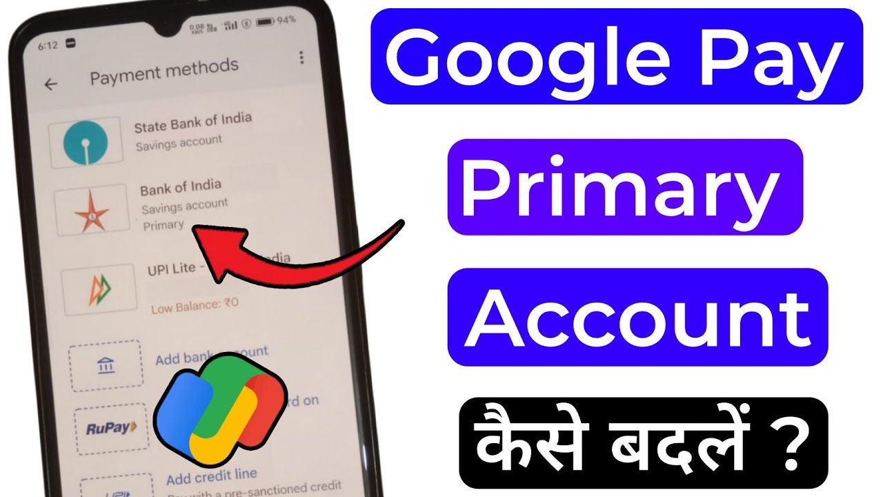 Google Pay me Primary Account Kaise Change Kare | How to Change Primary ...