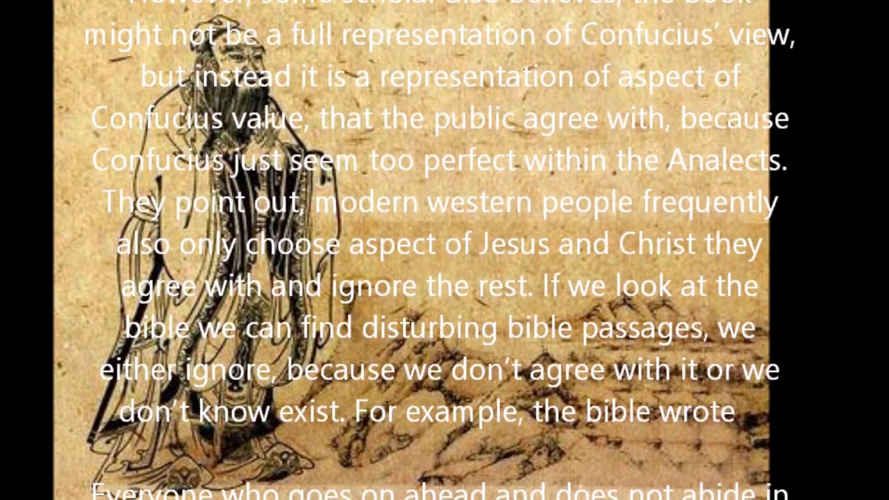 Confucius ideology the Analects: About the Analects - YouTube