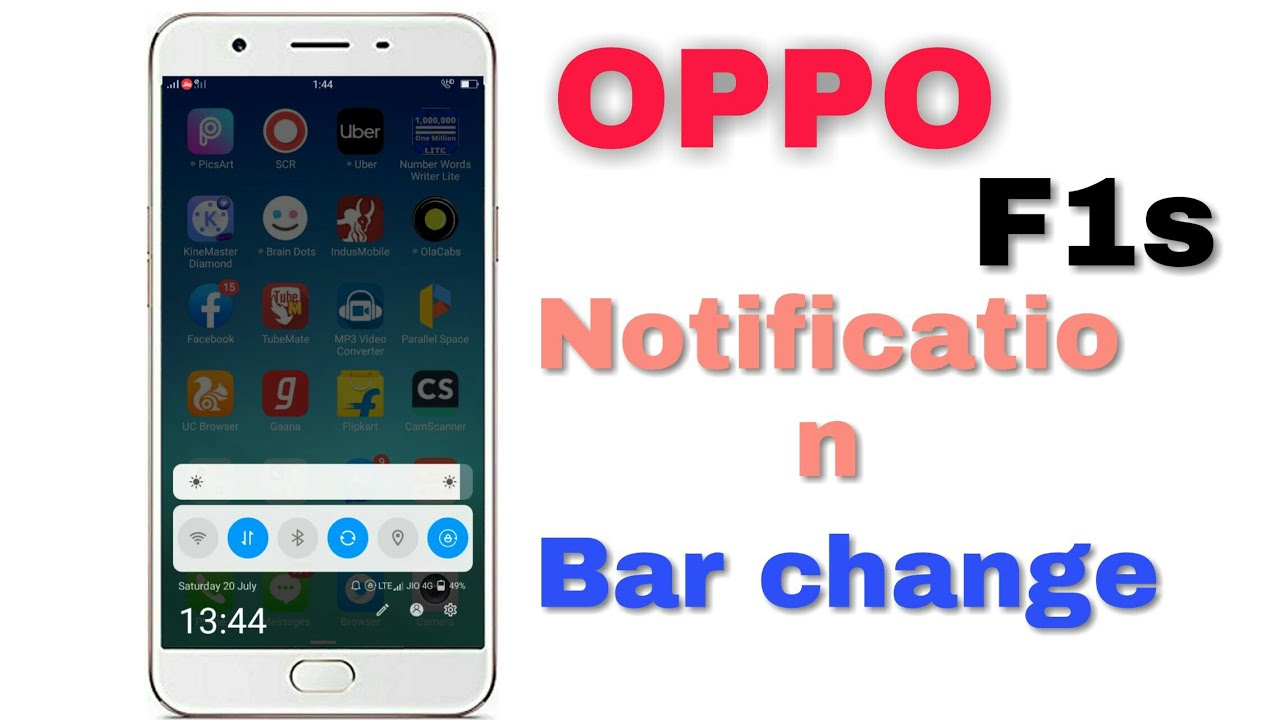 OPPO F1s Notification Bar change - YouTube