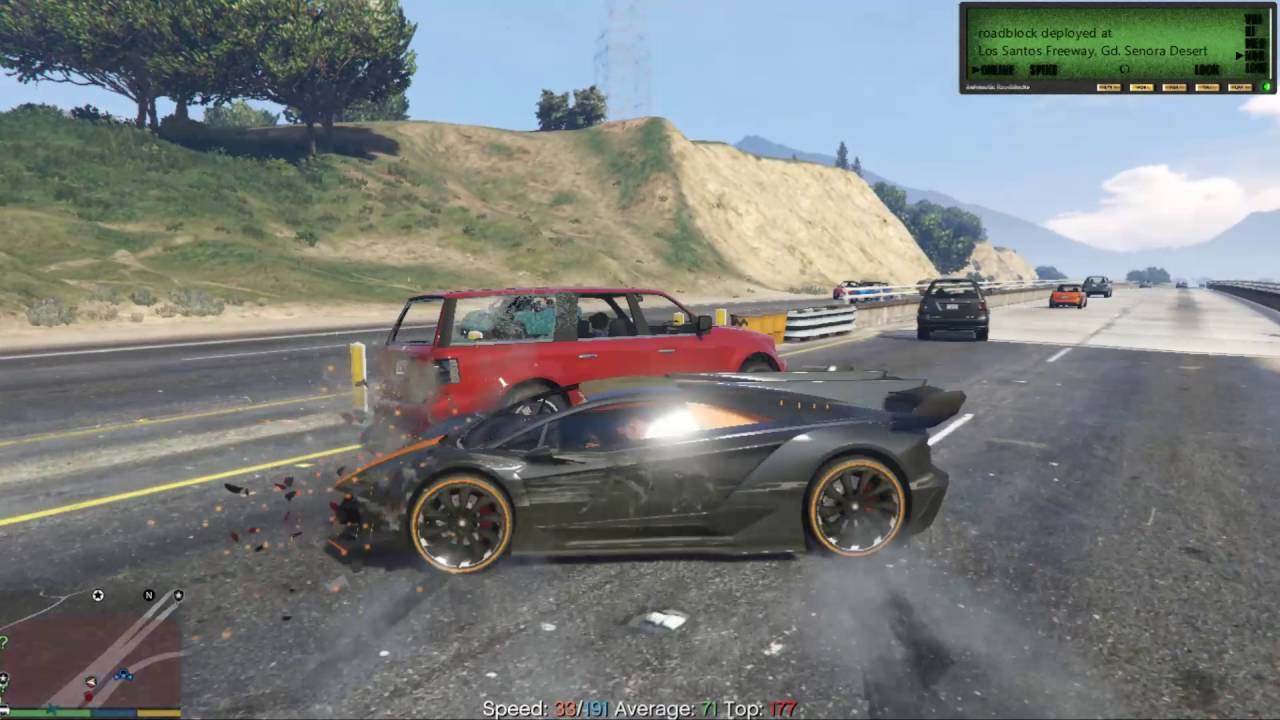 Custom Pursuit AI vs Automatic Roadblocks Test #2 - StreetRacer Mode ...