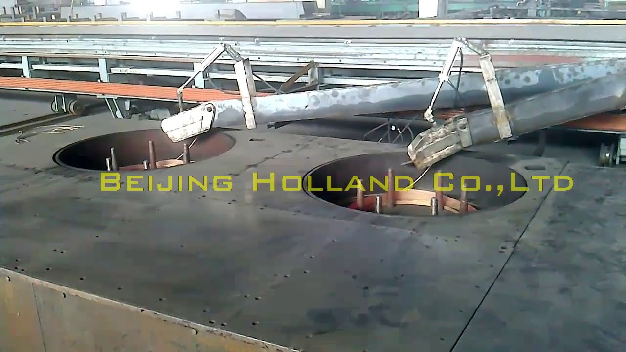 Coiler for brass rod extrusion press machine - YouTube