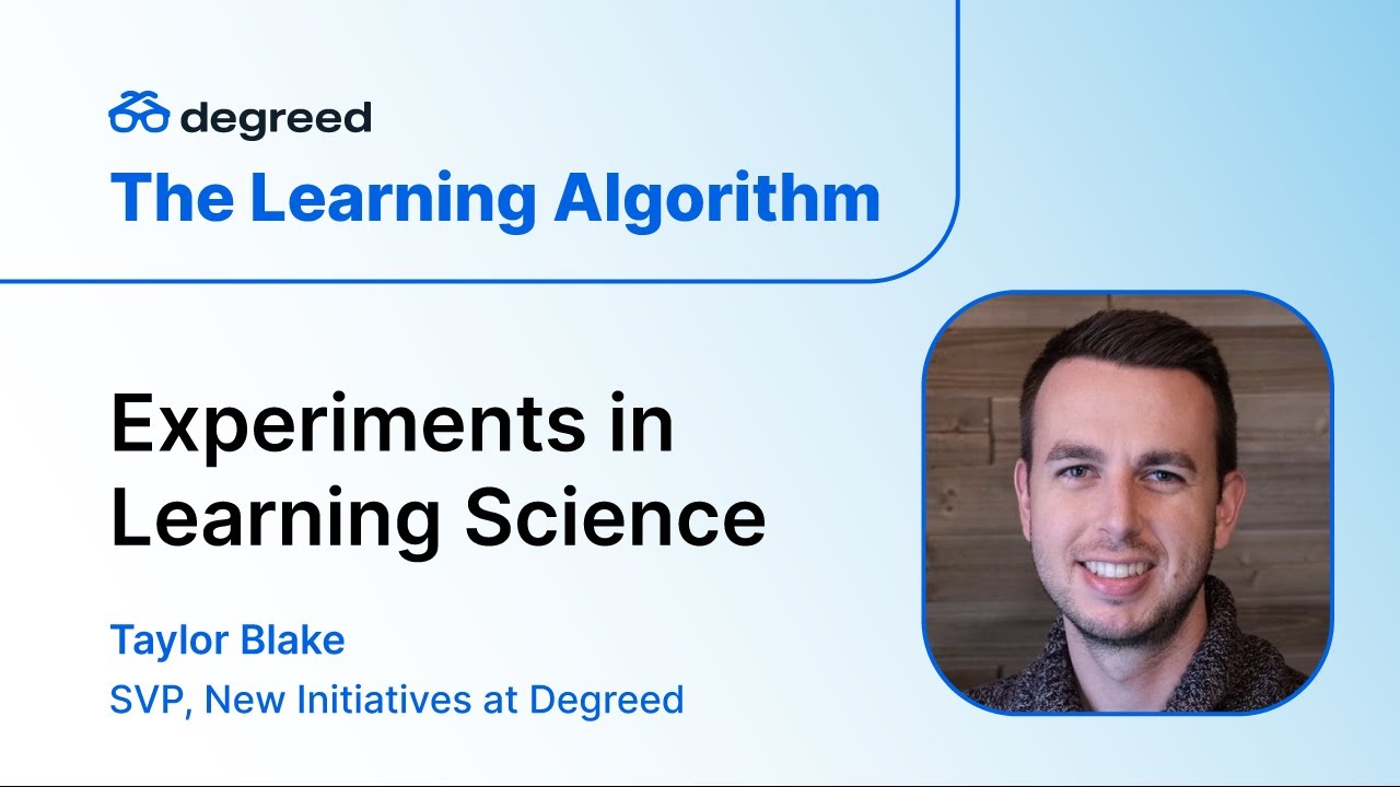 The Learning Algorithm: Experiments in Learning Science - YouTube