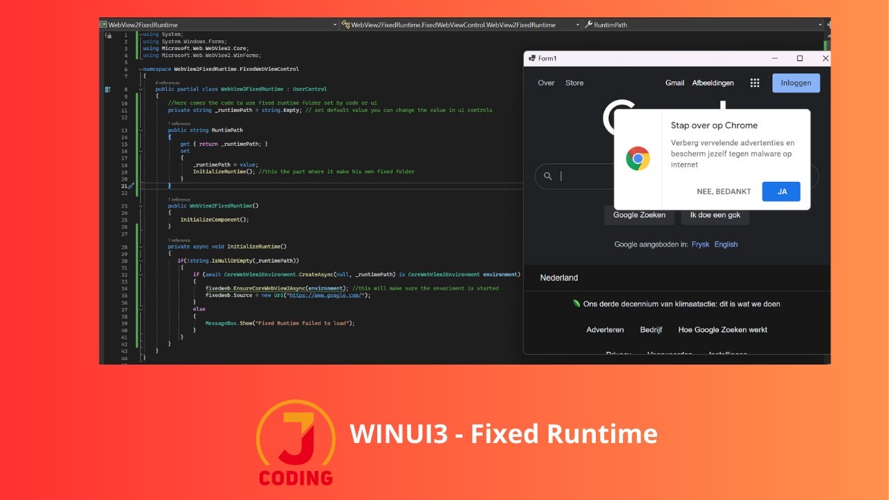 🚀 Winforms Webview2 Fixed Runtime Youtube 6078