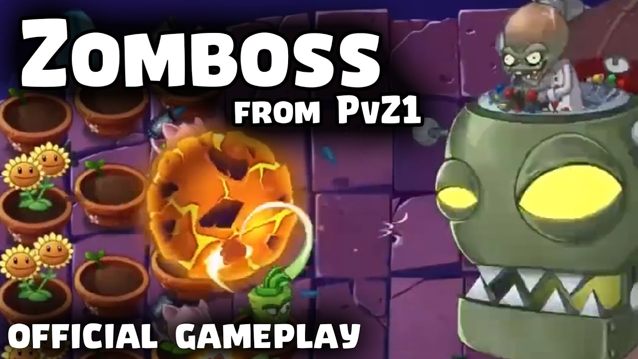 Zomboss from PvZ1 Official Gameplay | Plants vs Zombies 2 Chinese - YouTube