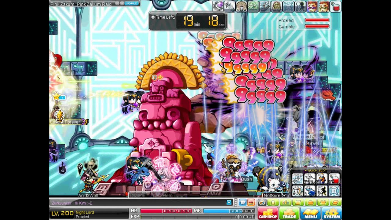 [GMS] Bera Pink Zakum Raid - YouTube
