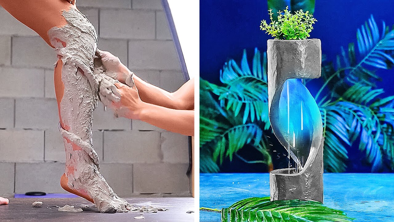 Awesome hacks to make Stunning Cement Decorations - YouTube