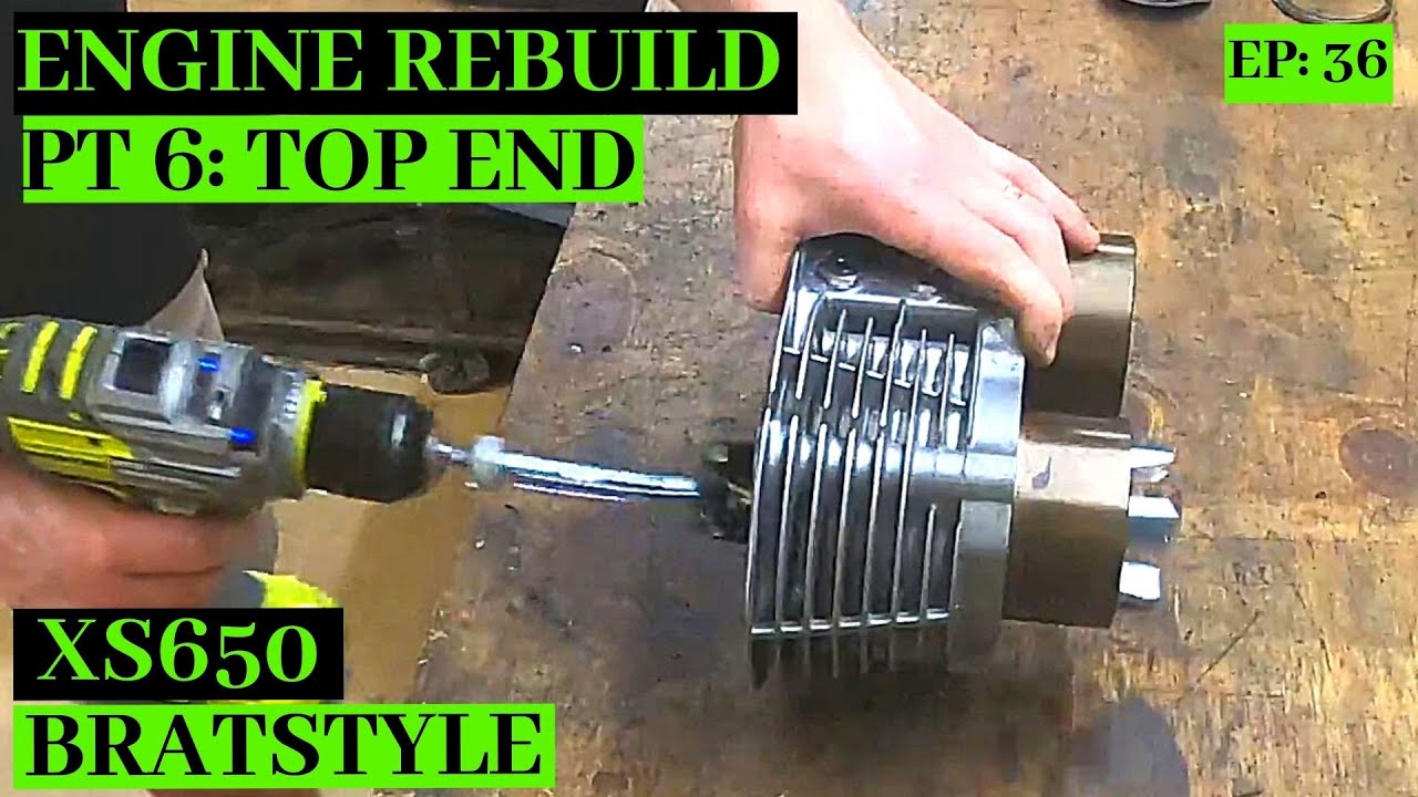 XS650 Brat Build Ep 36, Engine Rebuild Pt 6: Top End - YouTube