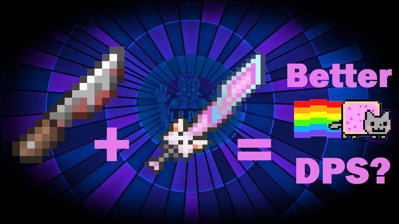 psycho knife + meowmere = higher dps? terraria 1.3 console - YouTube