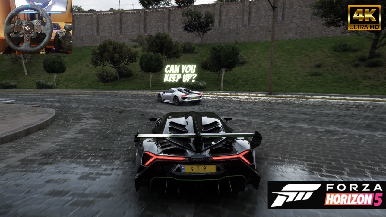 Lamborghini Veneno & Porsche 918 Spyder | Forza Horizon 5 | Steering ...