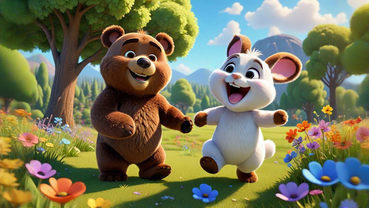 Bear Hugs & Bunny Hops – Double Fun! | Sweet Animal Friendship Song for ...