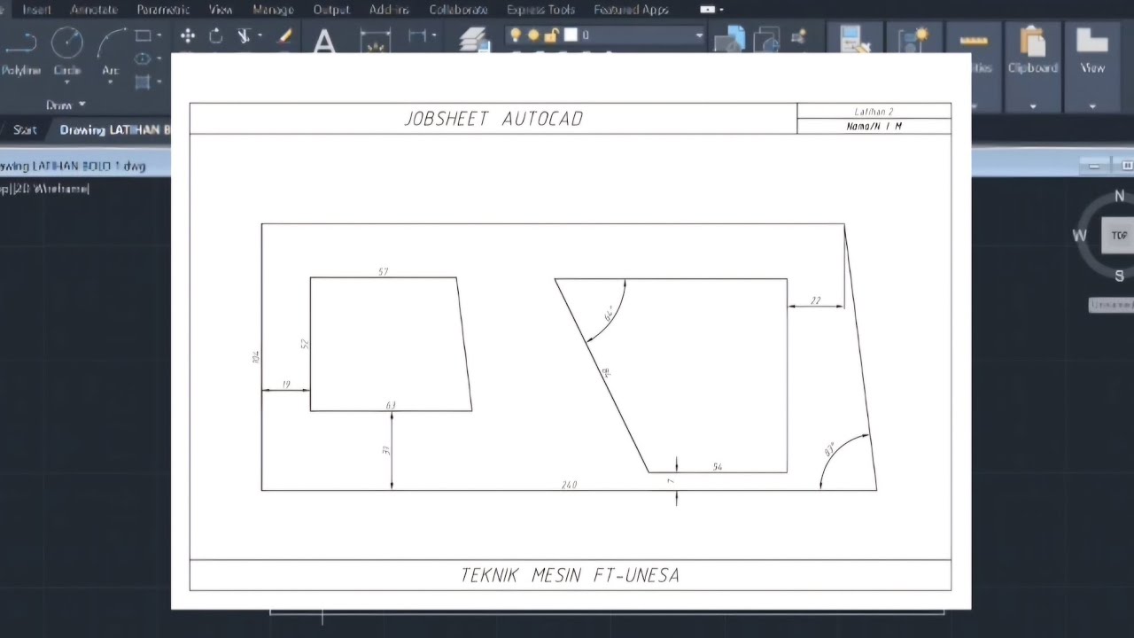 Jobsheet AutoCad. - YouTube