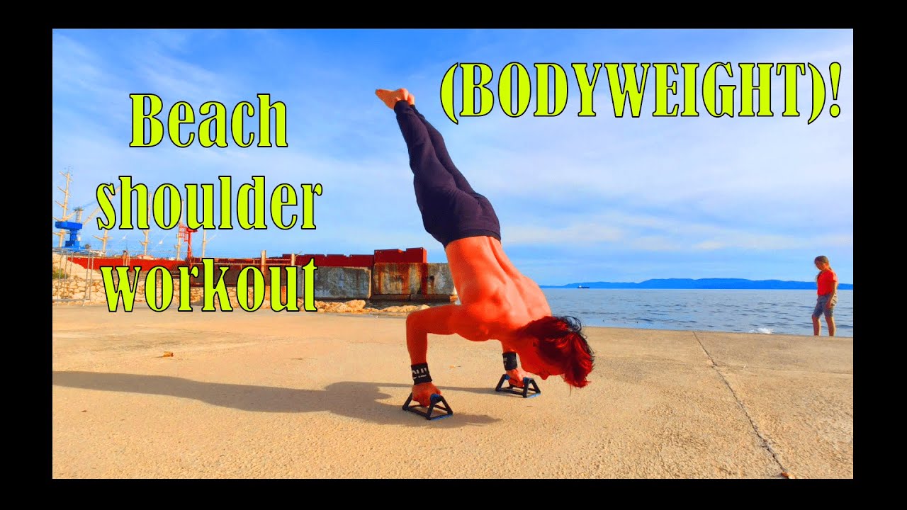 BEACH SHOULDER WORKOUT (BODYWEIGHT) - YouTube