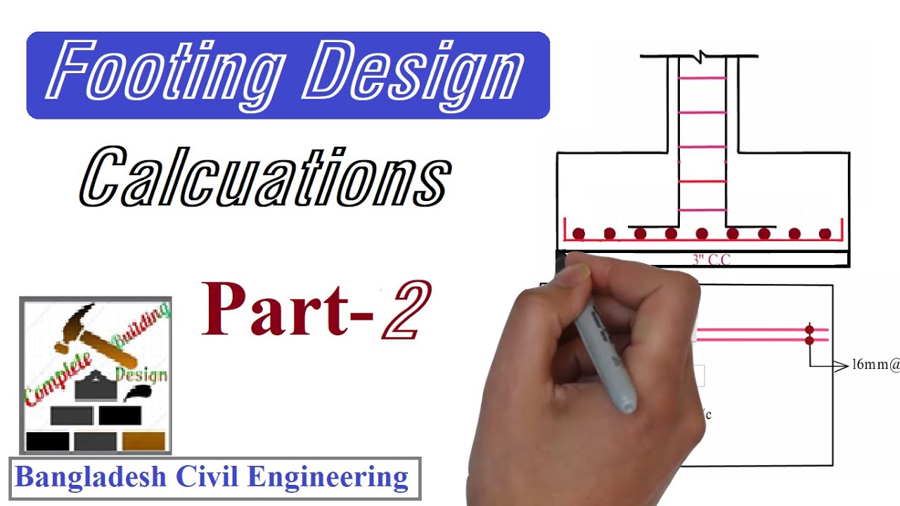 Footing Design Calculations #Part_2 - YouTube