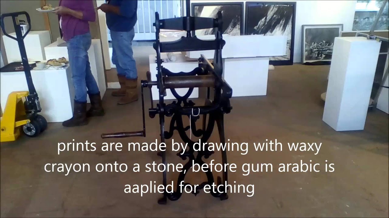 Michael Honnor's lithography press arrives at Devon Guild Sept 2015 ...