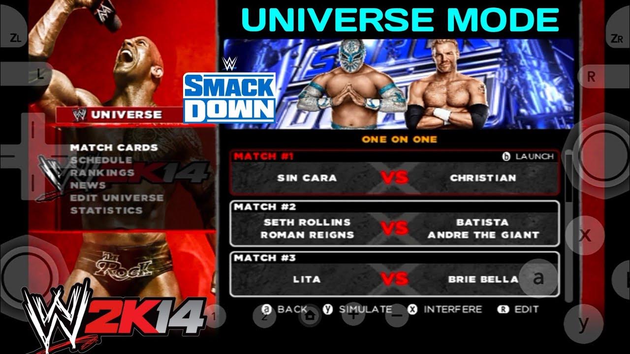 WWE 2K14 Wii - Universe Mode SmackDown | Dolphin MMJR Emulator On Android | Gameplay | Episode 3 ...