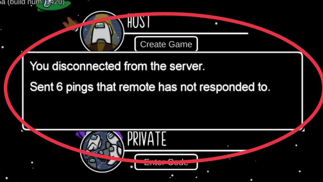 Among Us Fix You disconnected from the server. Sent 6 pings that remote ...