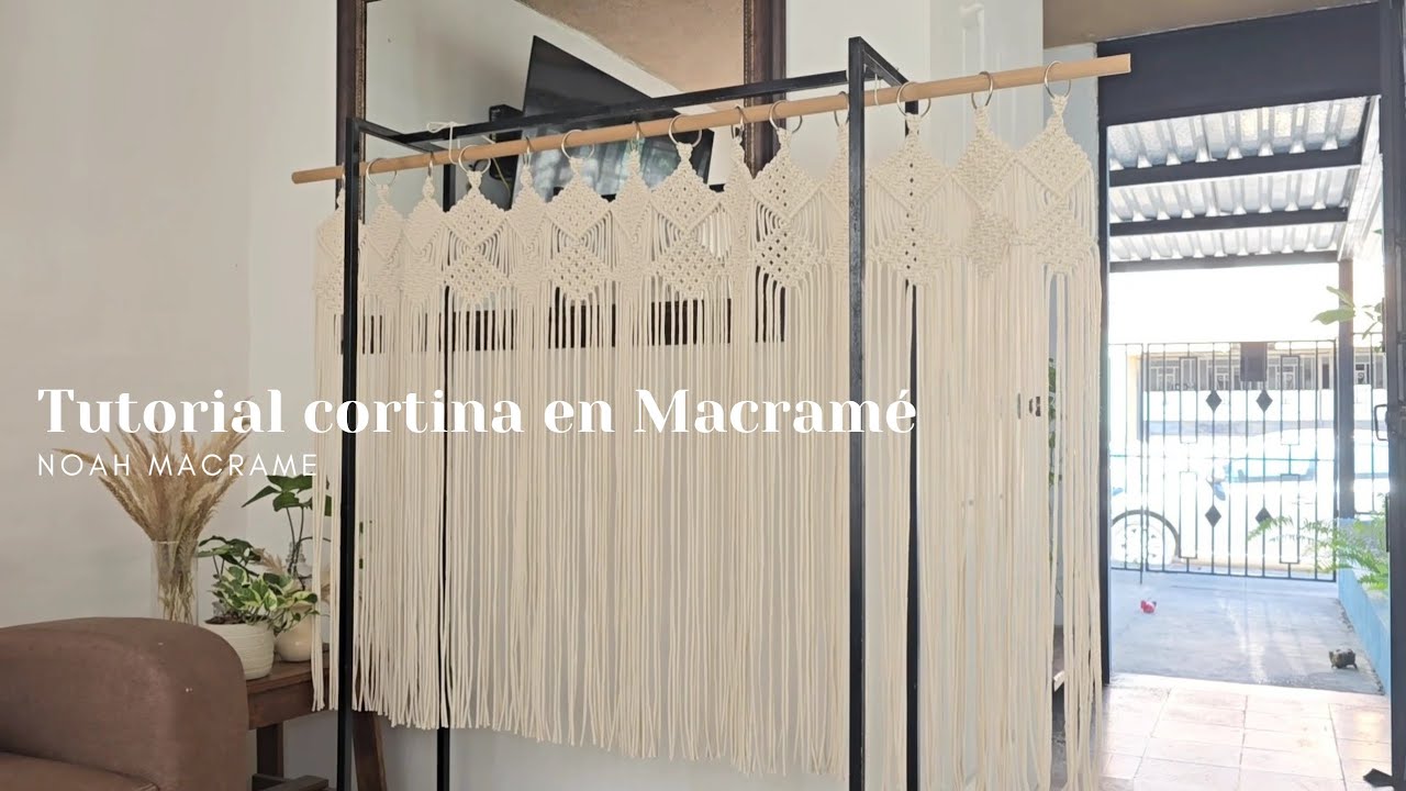 Tutorial cortina en macramé - YouTube