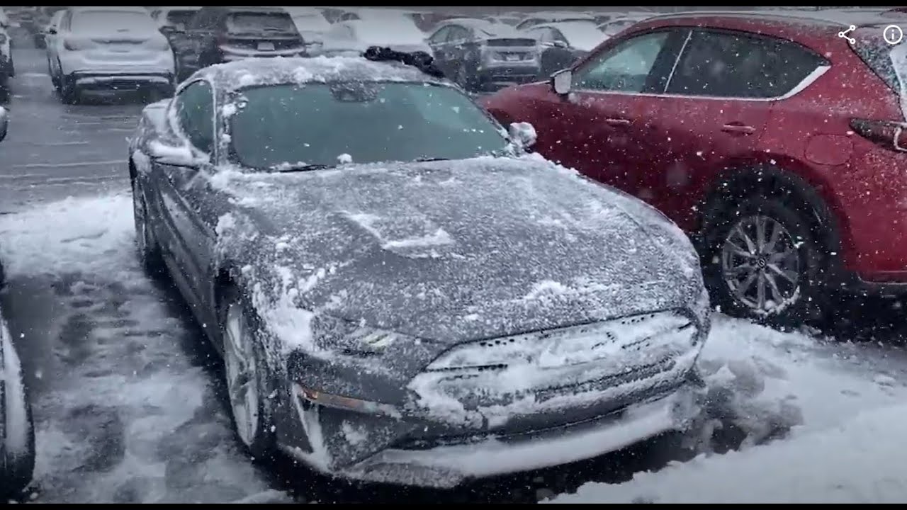 Mustang Ecoboost s550 in the Snow and Ice - YouTube