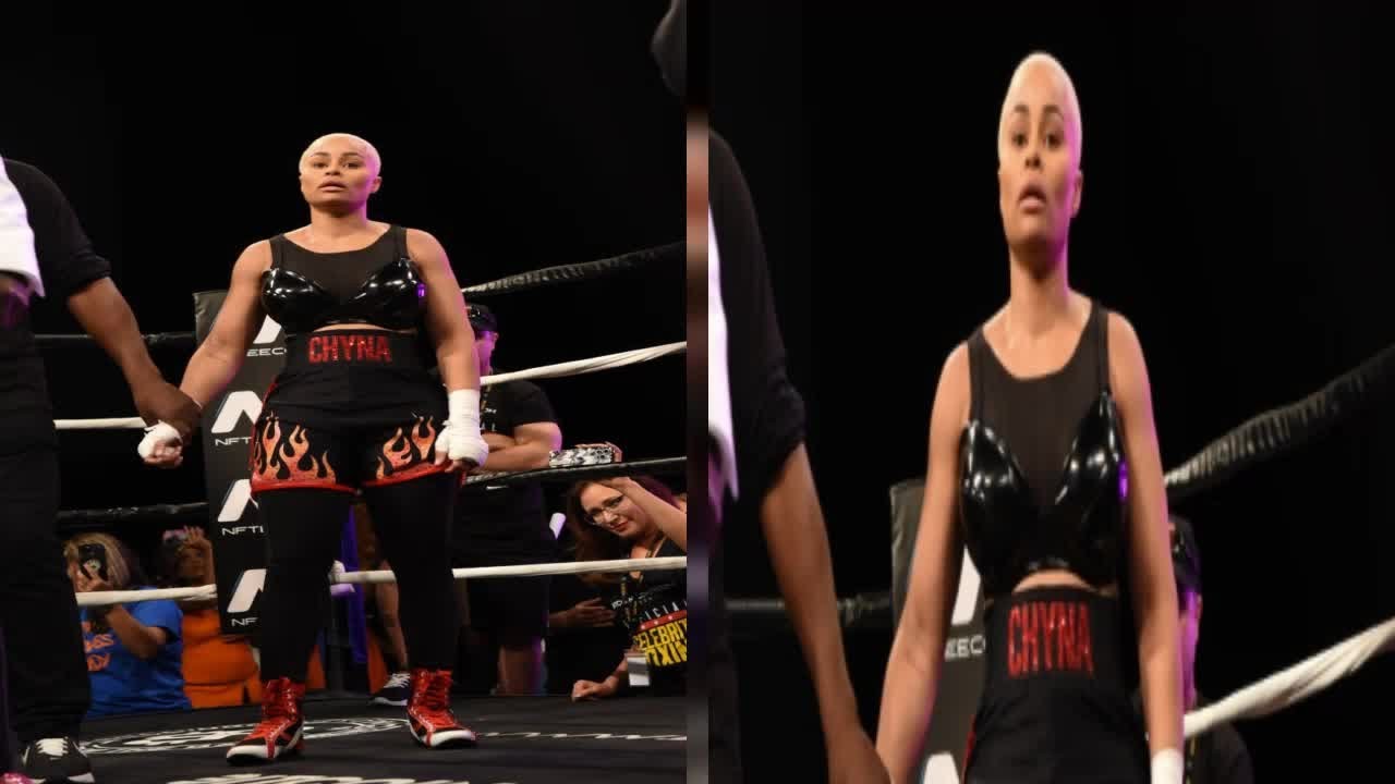 Blac Chyna Gets Knocked Down In Boxing Match After Lunging At Opponent ...