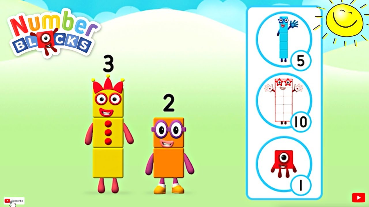 Numberblocks Math Fun - Hide And Seek | Meet Numberblocks 5 - YouTube